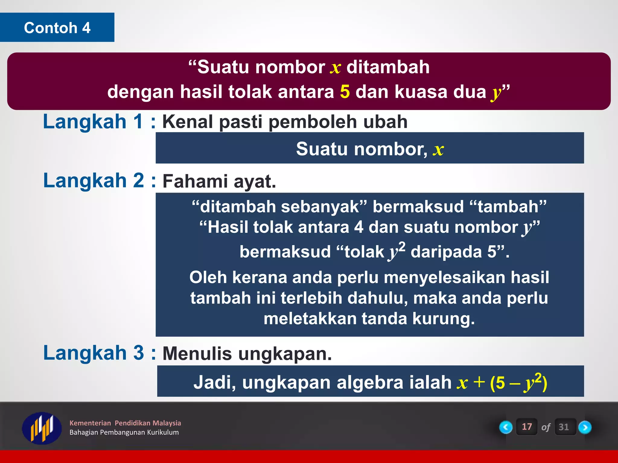 Ungkapan algebra ppt_1 | PPTX