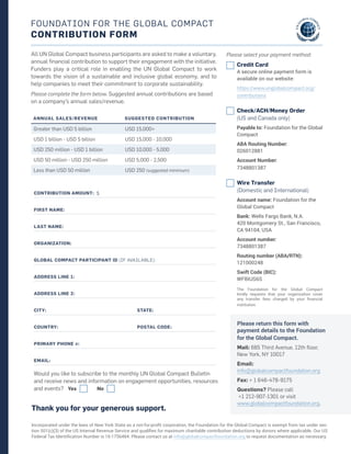 UNGlobal Compact Contribution Form | PDF