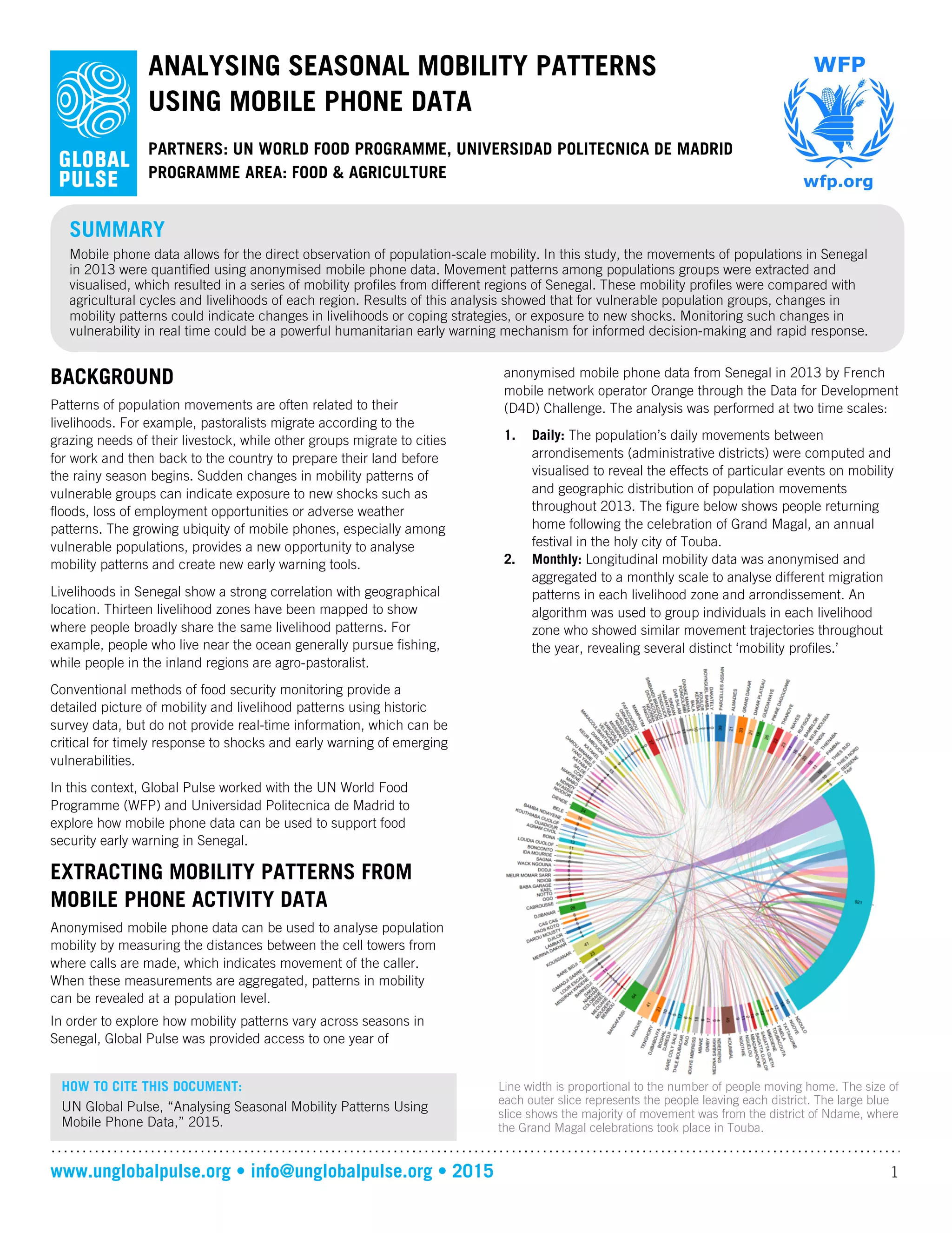 Analysing Seasonal Mobility Patterns Using Mobile Phone Data - Project Overview | PDF
