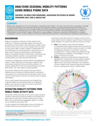 Analysing Seasonal Mobility Patterns Using Mobile Phone Data - Project Overview | PDF