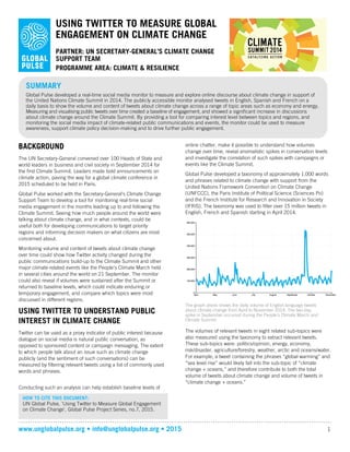 Using Twitter to Measure Global Engagement on Climate Change - Project Overview | PDF