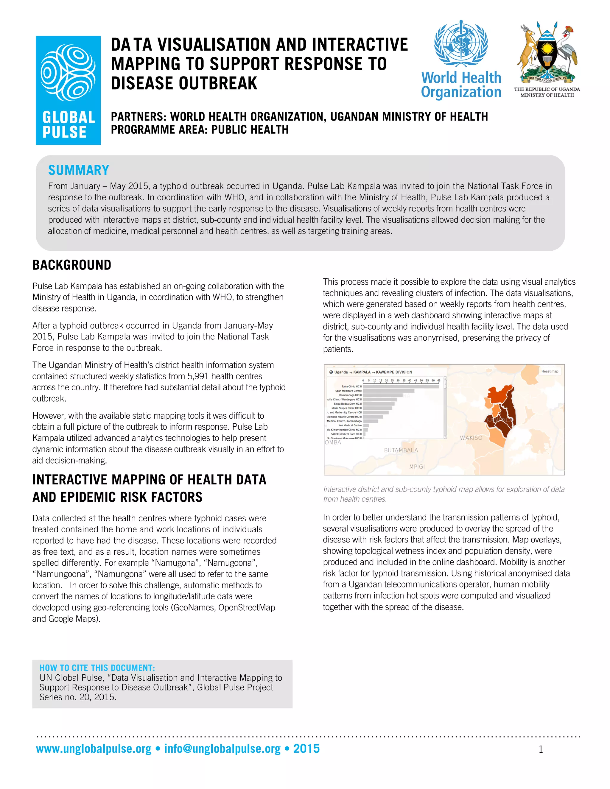 Data Visualisation and Interactive Mapping to Support Response to ...