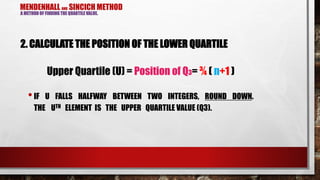 MEASURES OF POSITION FOR UNGROUPED DATA : QUARTILES , DECILES , & PERCENTILES | PPTX