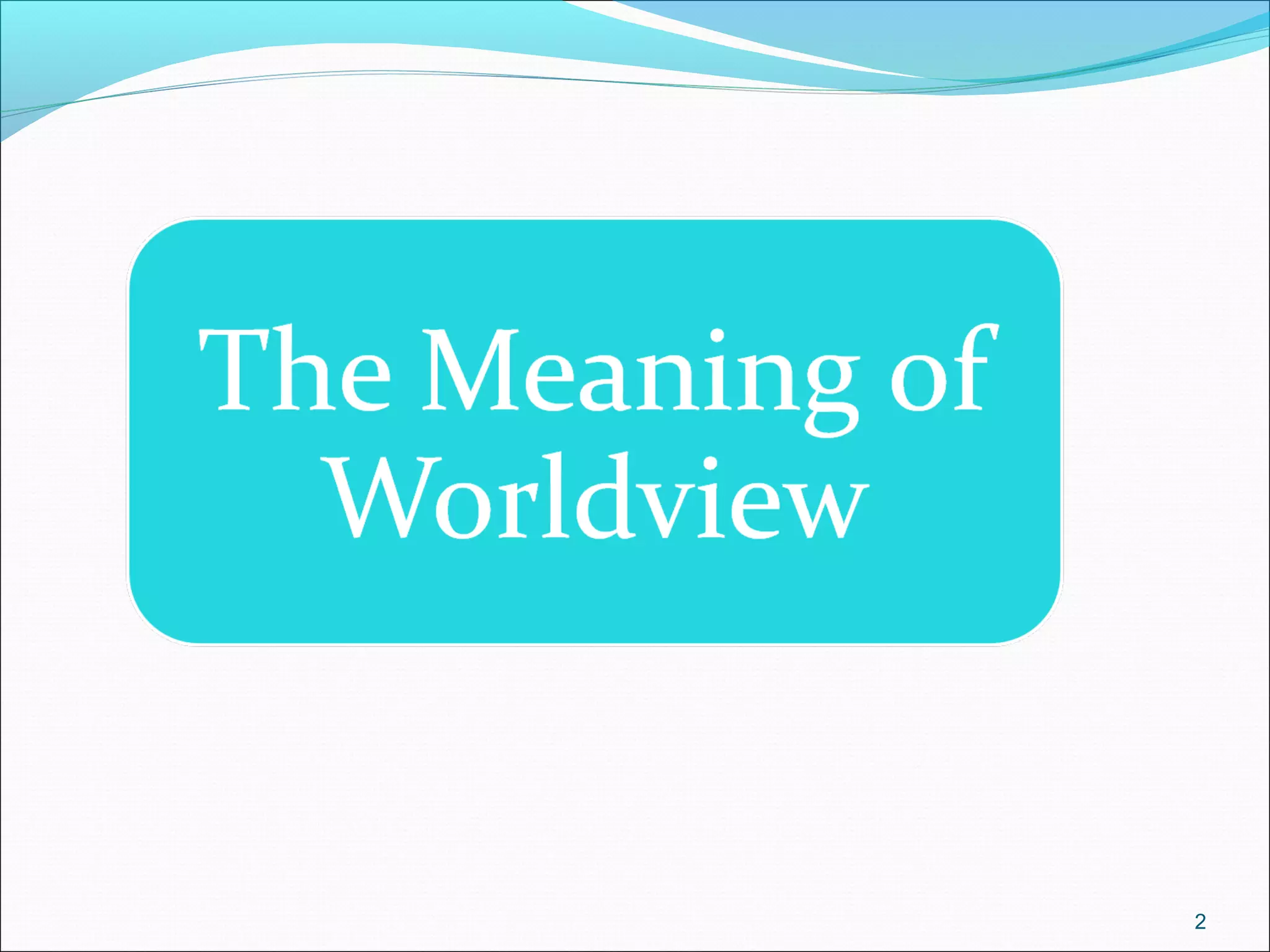 Ungs2030 : THE ISLAMIC WORLDVIEW | PPT