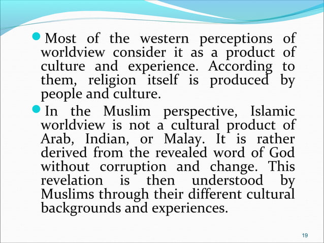 Ungs2030 : THE ISLAMIC WORLDVIEW | PPT