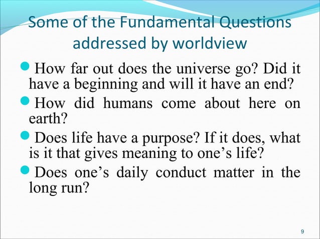 Ungs2030 : THE ISLAMIC WORLDVIEW | PPT