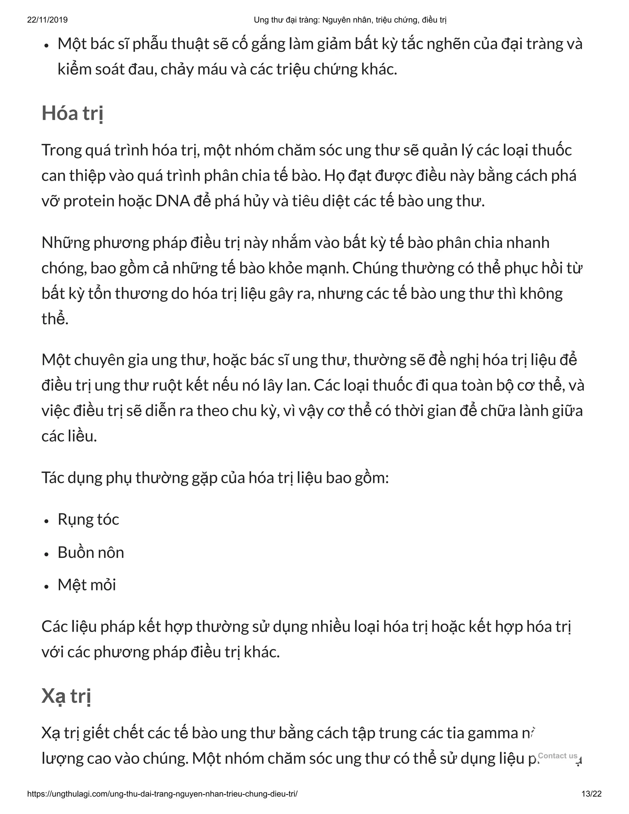 Ung thu dai trang nguyen nhan dau hieu trieu chung phuong phap dieu tri hieu qua nhat | PDF