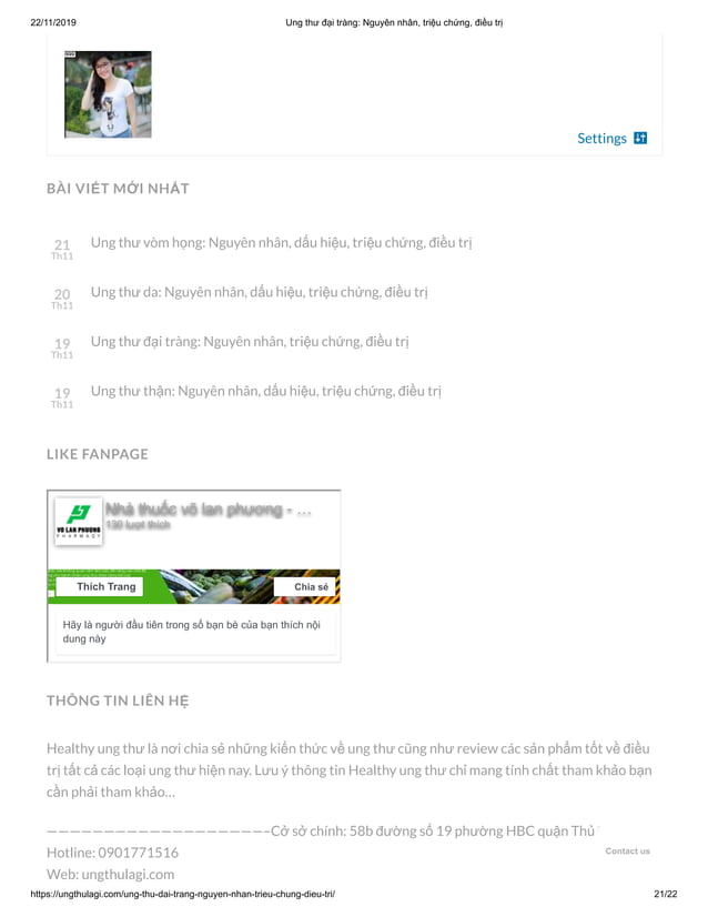 Ung thu dai trang nguyen nhan dau hieu trieu chung phuong phap dieu tri hieu qua nhat | PDF