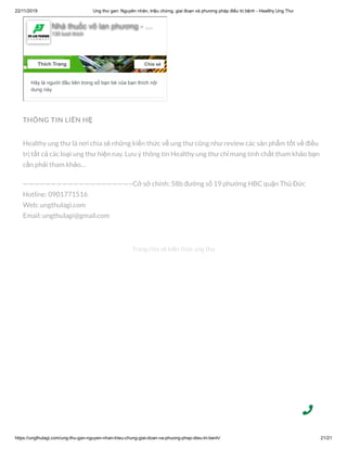 Ung thu gan nguyen nhan dau hieu trieu chung phuong phap dieu tri hieu qua nhat | PDF