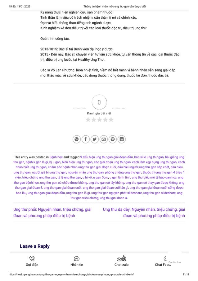 Ung thu gan Nguyen nhan trieu chung va dieu tri | PDF