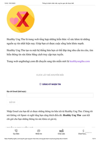 Ung thu gan Nguyen nhan trieu chung va dieu tri | PDF