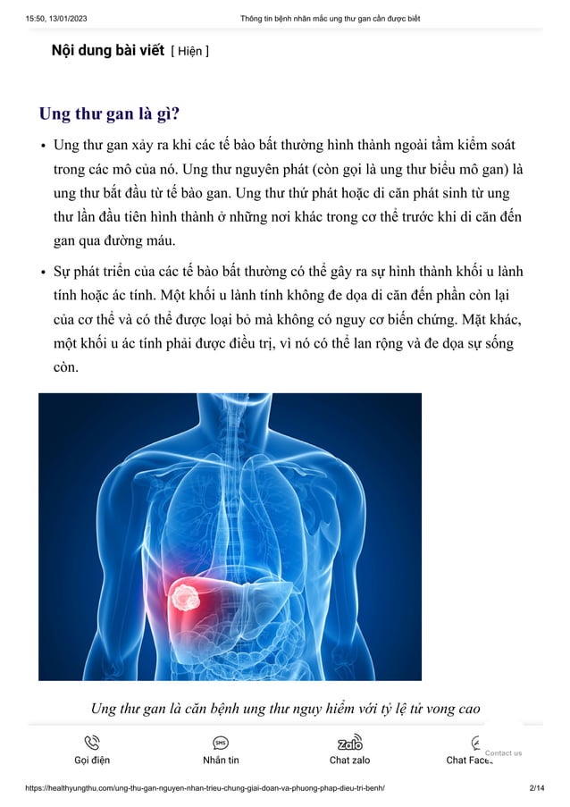 Ung thu gan Nguyen nhan trieu chung va dieu tri | PDF