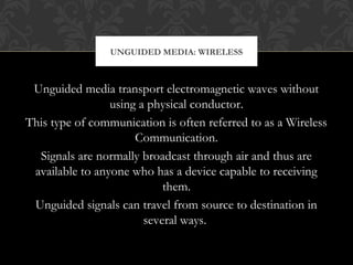 Unguided media in Networks | PPT