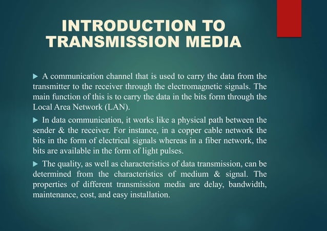 un Guided media | PPT | Computer Networking | Computing
