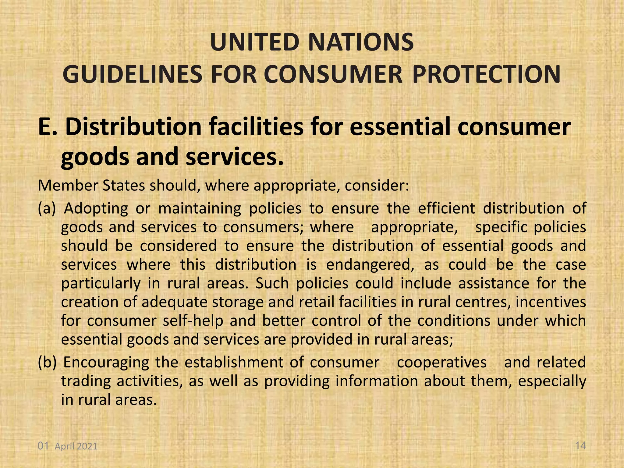 United Nations Guidelines for Consumer Protection | PPTX | Consumer ...