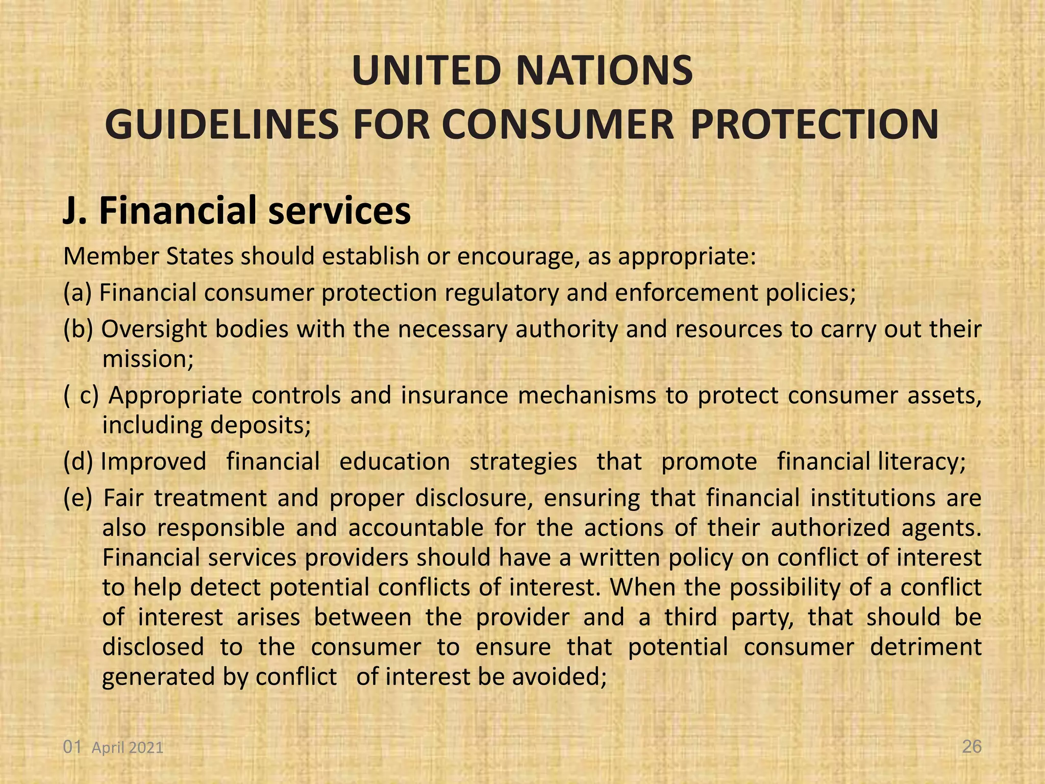 United Nations Guidelines for Consumer Protection | PPTX