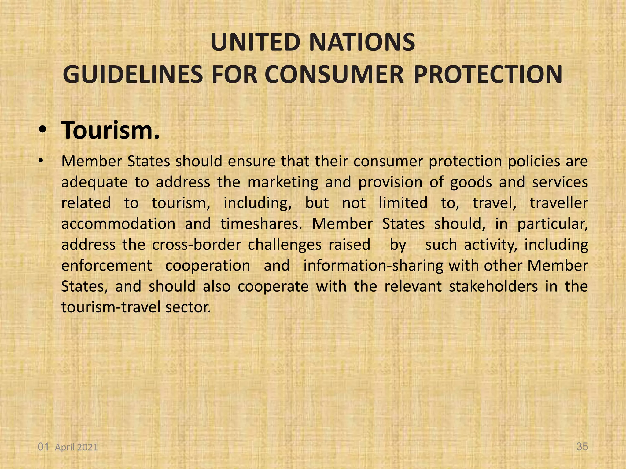United Nations Guidelines for Consumer Protection | PPTX