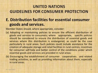 United Nations Guidelines for Consumer Protection | PPTX | Consumer ...