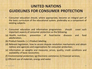 United Nations Guidelines for Consumer Protection | PPTX | Consumer ...