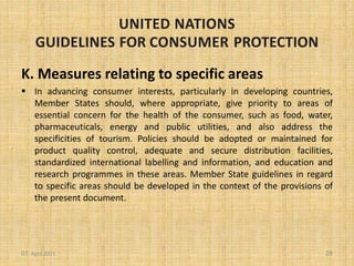 United Nations Guidelines for Consumer Protection | PPTX