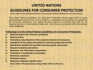 United Nations Guidelines for Consumer Protection | PPTX