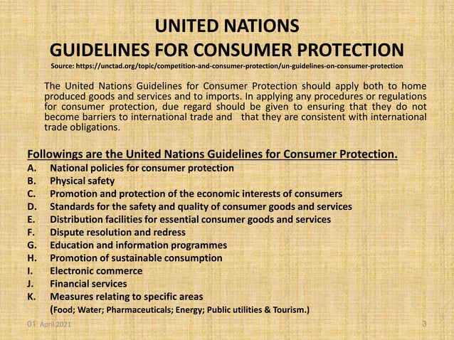 United Nations Guidelines for Consumer Protection | PPTX | Consumer ...