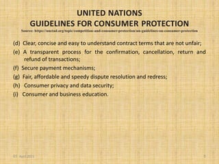 United Nations Guidelines for Consumer Protection | PPTX | Consumer ...