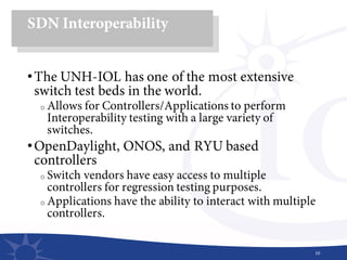 UNH-IOL Software Defined Netwokring (SDN) Testing Services | PDF ...