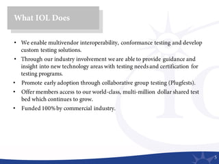 UNH-IOL Software Defined Netwokring (SDN) Testing Services | PDF ...