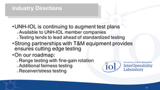 The UNH-IOL New WiFi Testing & Measurement Capabilities Webinar | PDF ...