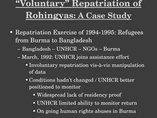 The United Nations High Commissioner for Refugees | PPT