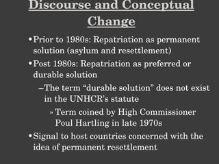 The United Nations High Commissioner for Refugees | PPT