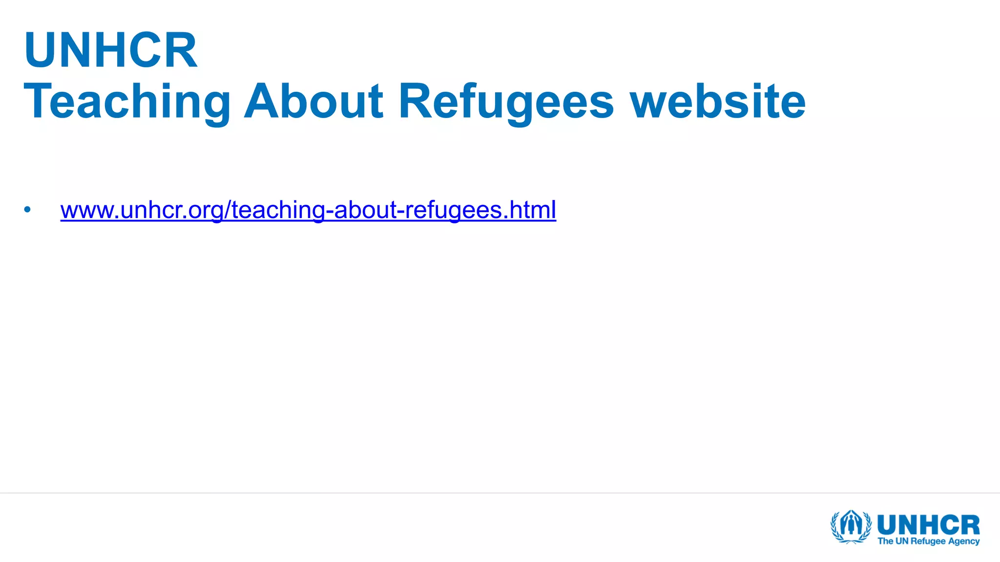 UNHCR teaching about refugees | PDF