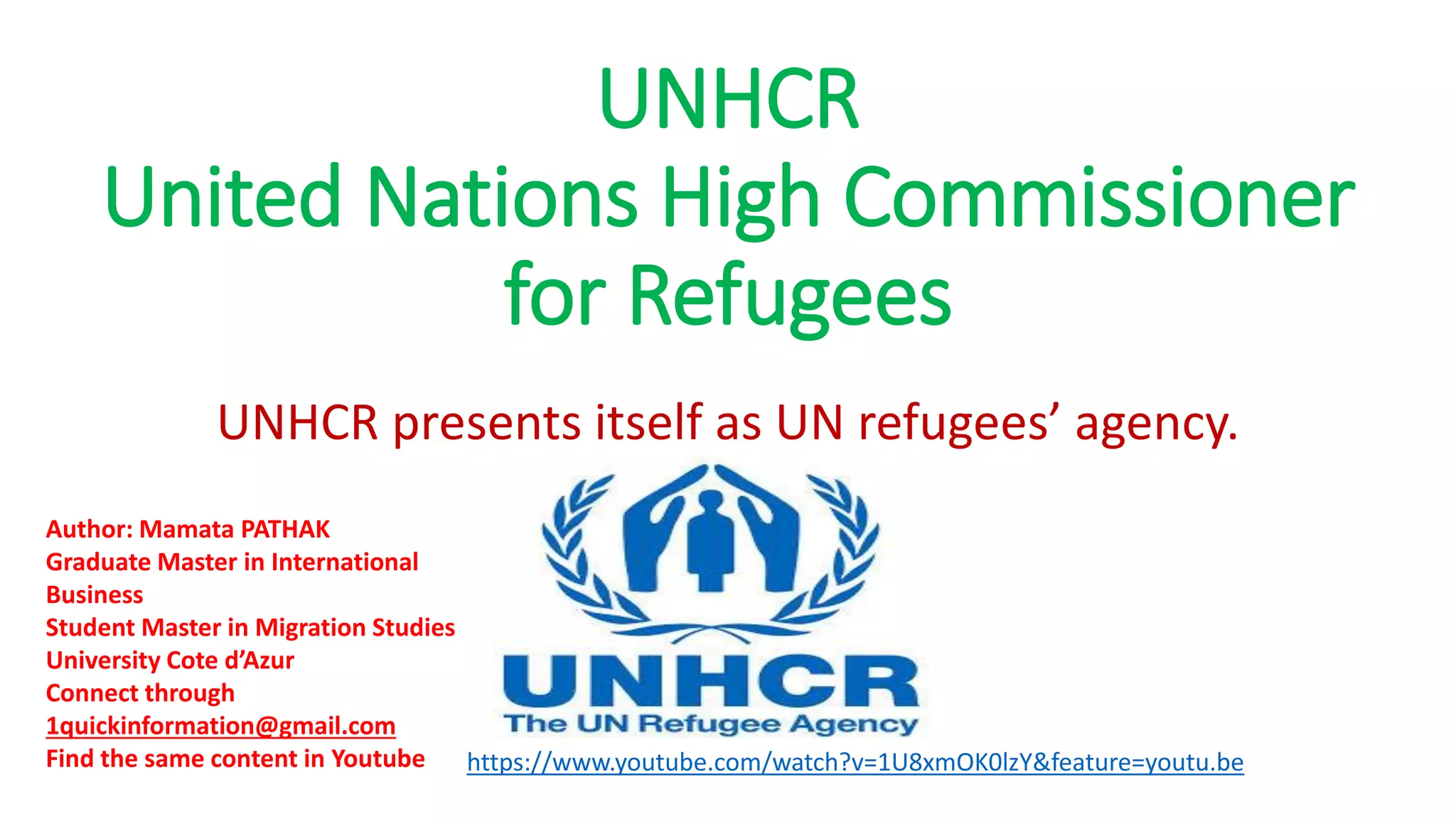 Unhcr intro and handy guide of unhcr for slideshare | PDF