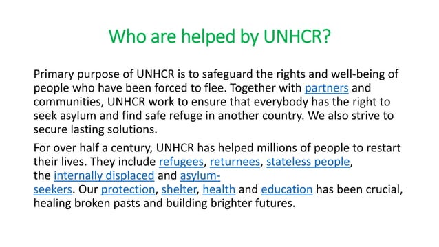Unhcr intro and handy guide of unhcr for slideshare | PDF