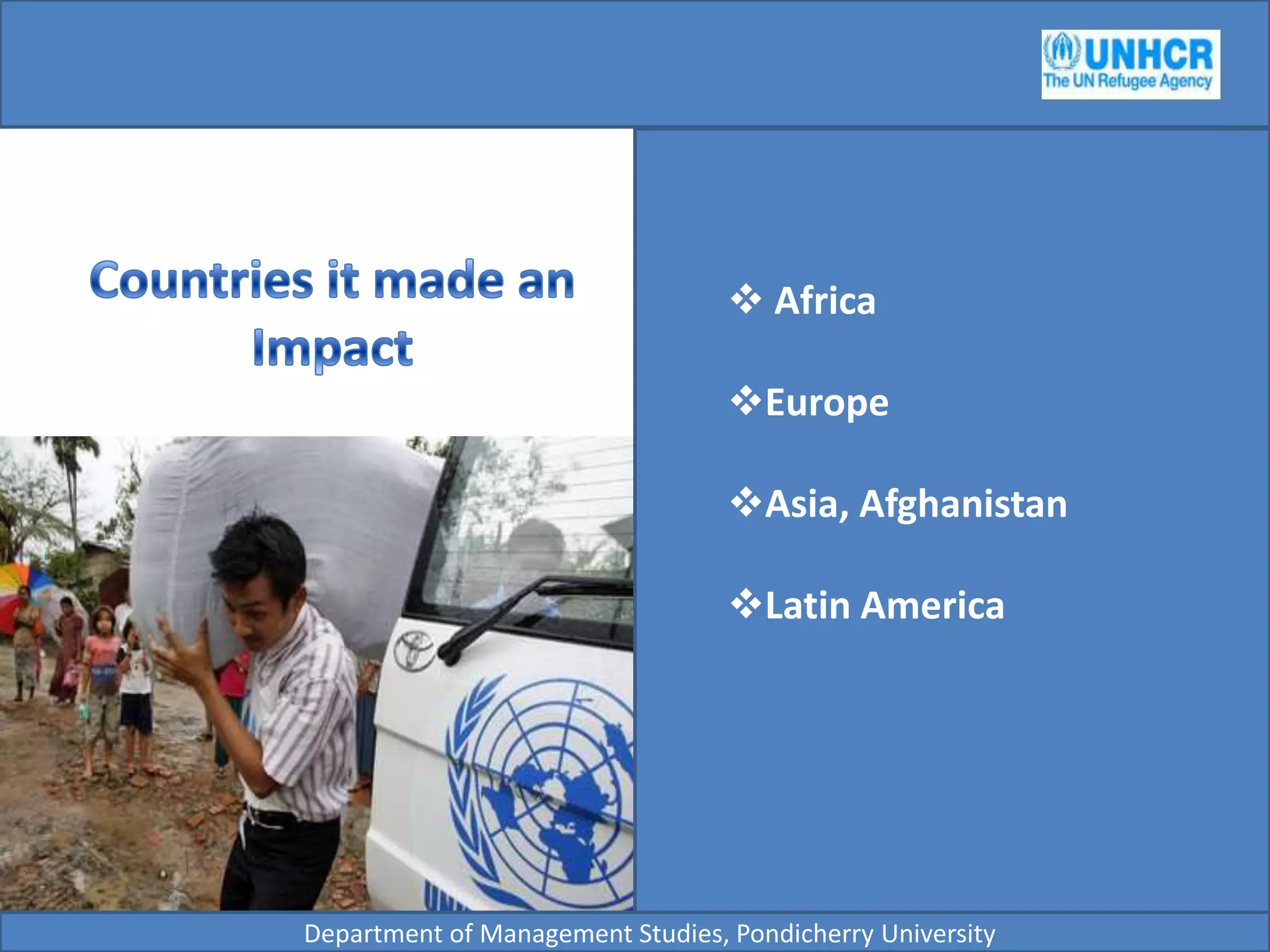 Unhcr missio, vision, objectives | PPTX