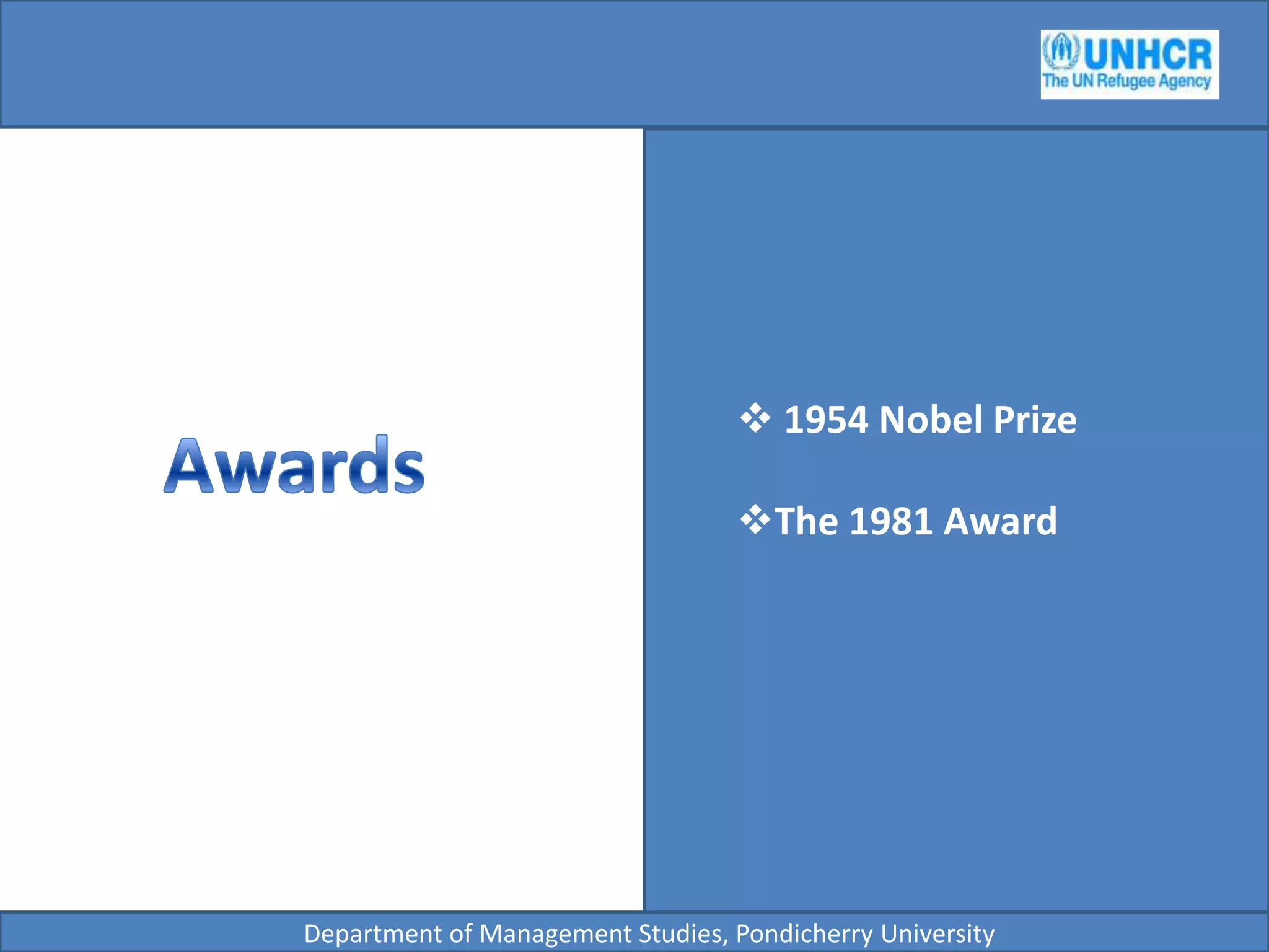 Unhcr missio, vision, objectives | PPTX