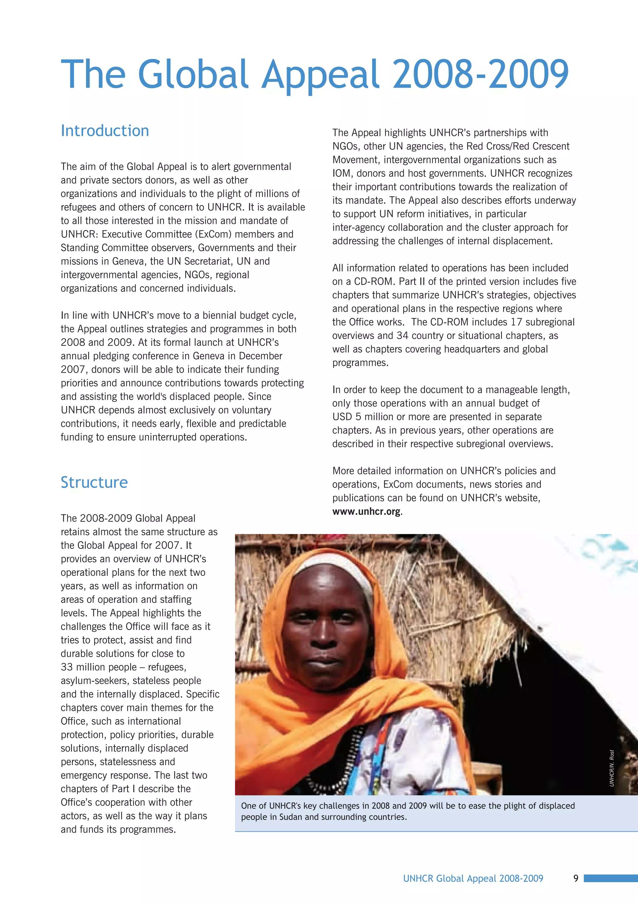 Unhcr The Global Appeal 2008 2009 | PDF