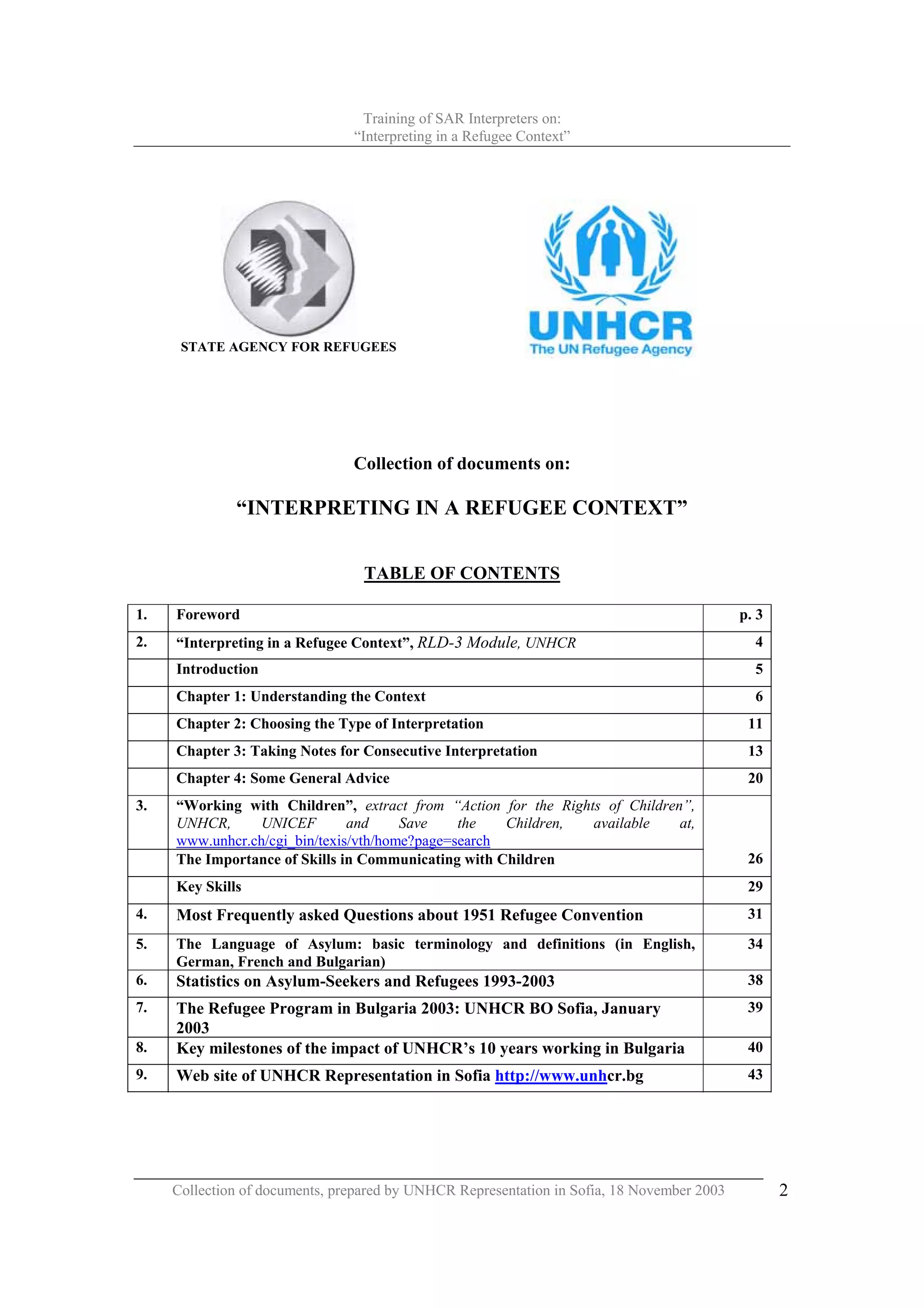 Unhcr training on consecutive interpreting | PDF
