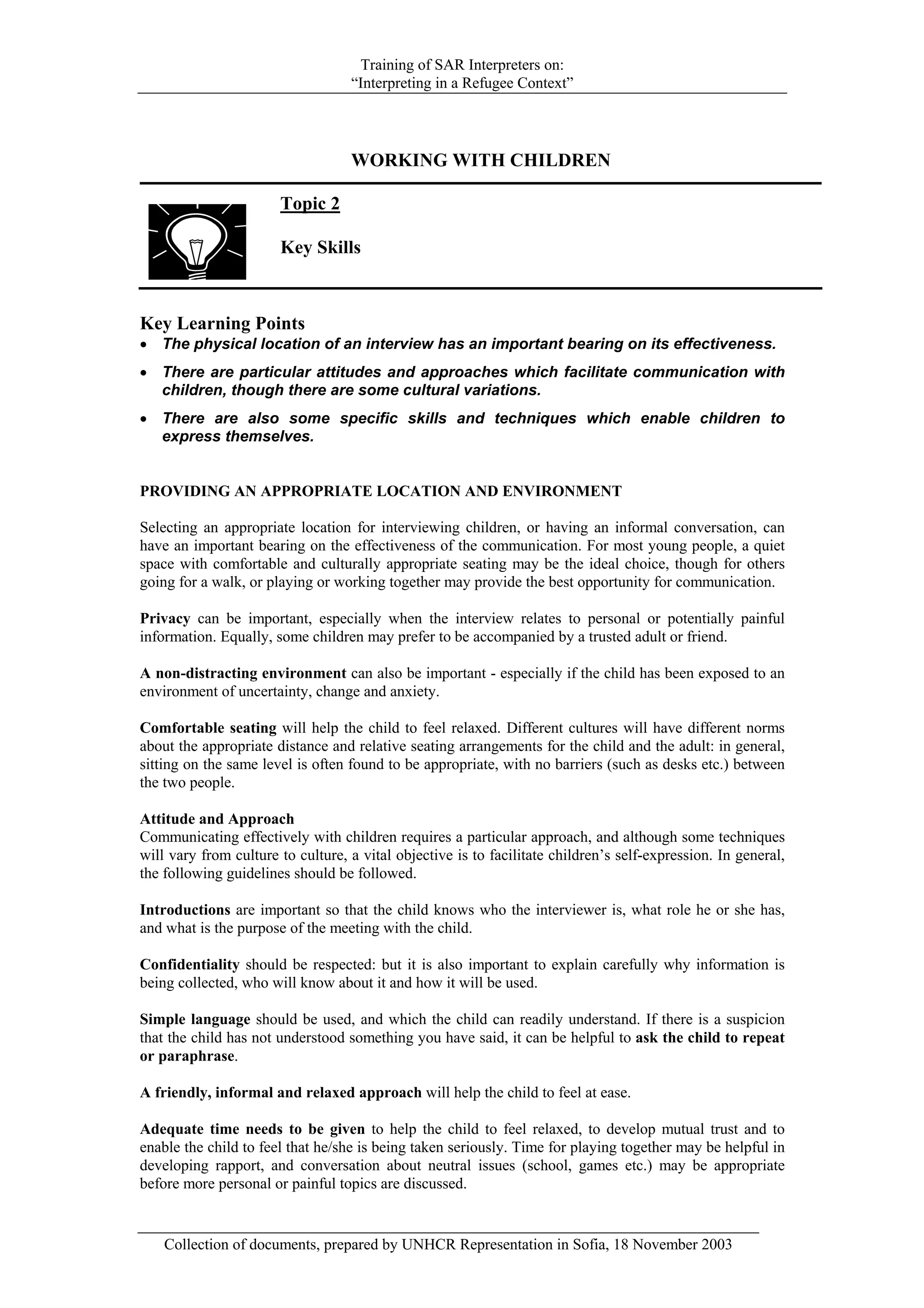 Unhcr training on consecutive interpreting | PDF