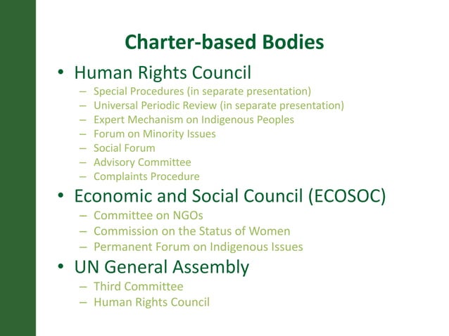 UN Human Rights System - TEACHING 2024 ok | PPT
