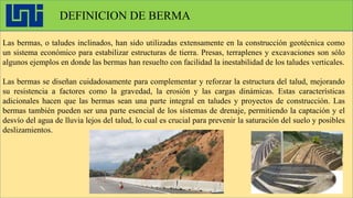 Presentación de taludes de tierra, mecánica de suelos II.pptx