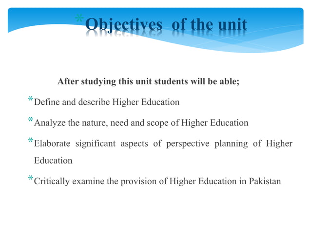 Uni 1 introduction to higher education | PPTX | College Planning ...