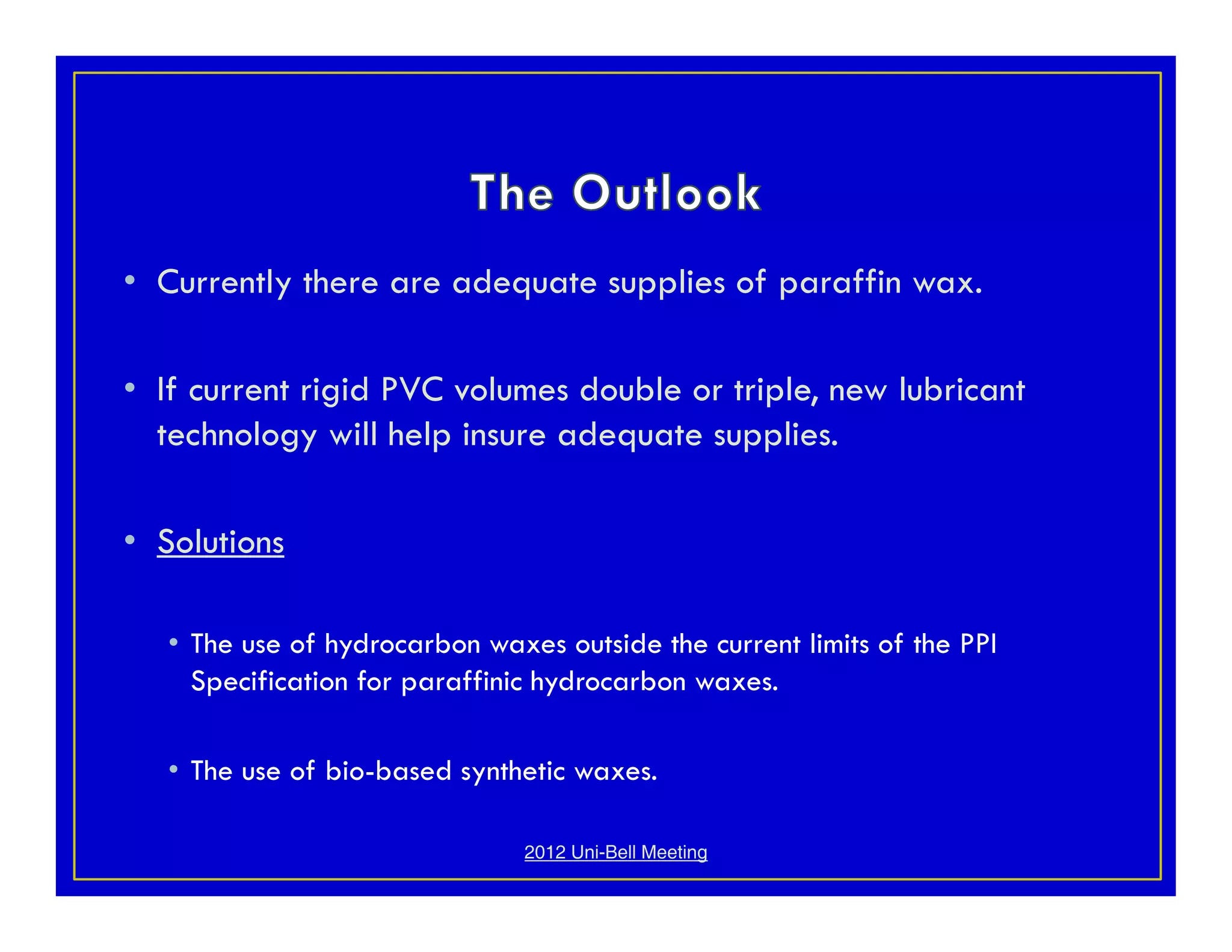 Lubricating Rigid PVC Pipe Formulations, Current Issues and Options | PDF