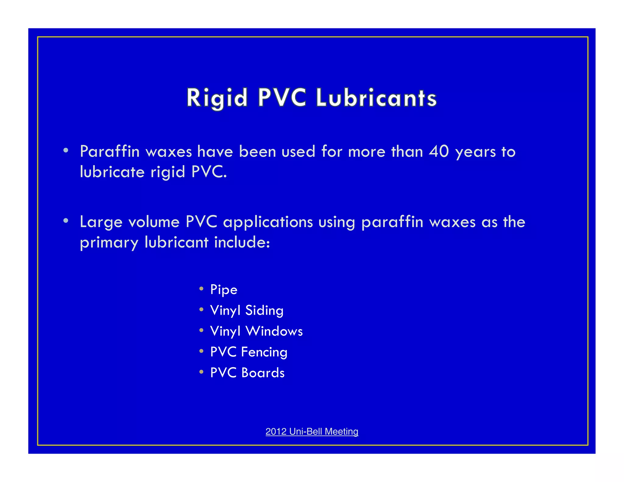 Lubricating Rigid PVC Pipe Formulations, Current Issues and Options | PDF