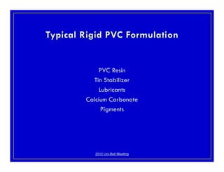 Lubricating Rigid PVC Pipe Formulations, Current Issues and Options | PDF