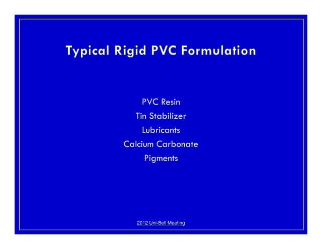 Lubricating Rigid PVC Pipe Formulations, Current Issues and Options | PDF