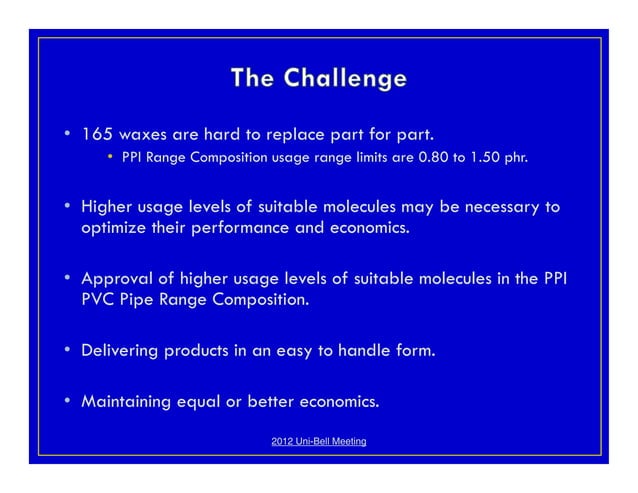 Lubricating Rigid PVC Pipe Formulations, Current Issues and Options | PDF