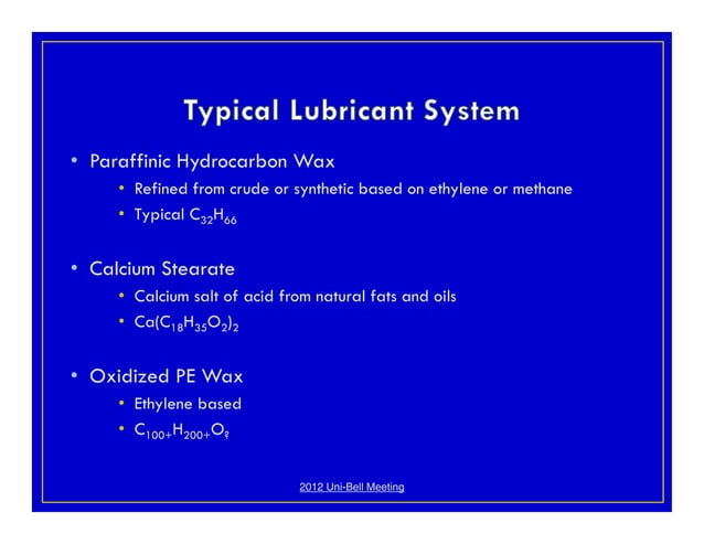 Lubricating Rigid PVC Pipe Formulations, Current Issues and Options | PDF