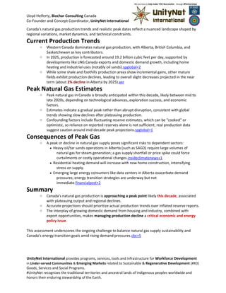 UNI Current Thinking on Peak Oil and Gas Knowledge Note (2025-11-19) | PDF